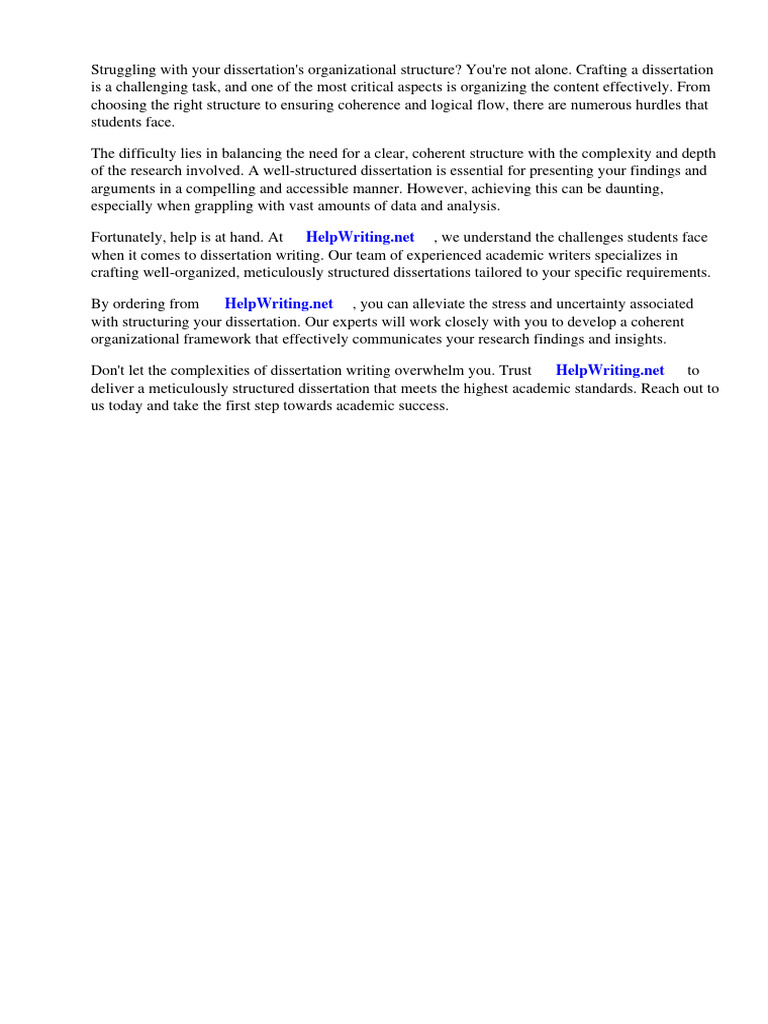 Dissertation Organizational Structure | Download Free PDF | Citation ...