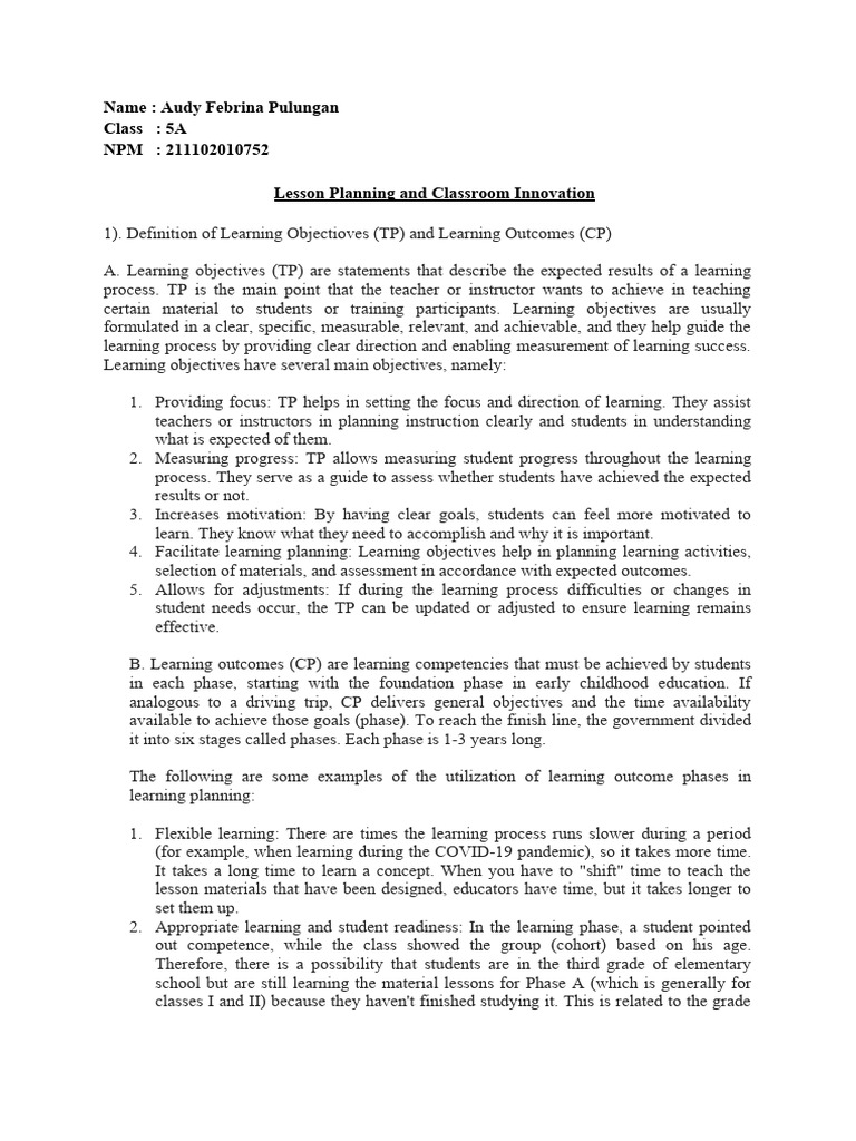 LESSON | PDF | Curriculum | Teachers