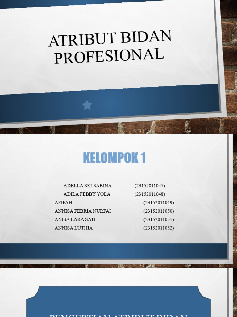 KLP 1 Atribut Bidan Profesional | PDF