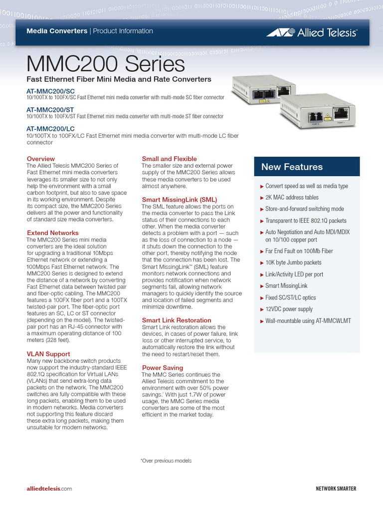mmc200_ds_revd | PDF | Computer Network | Ethernet
