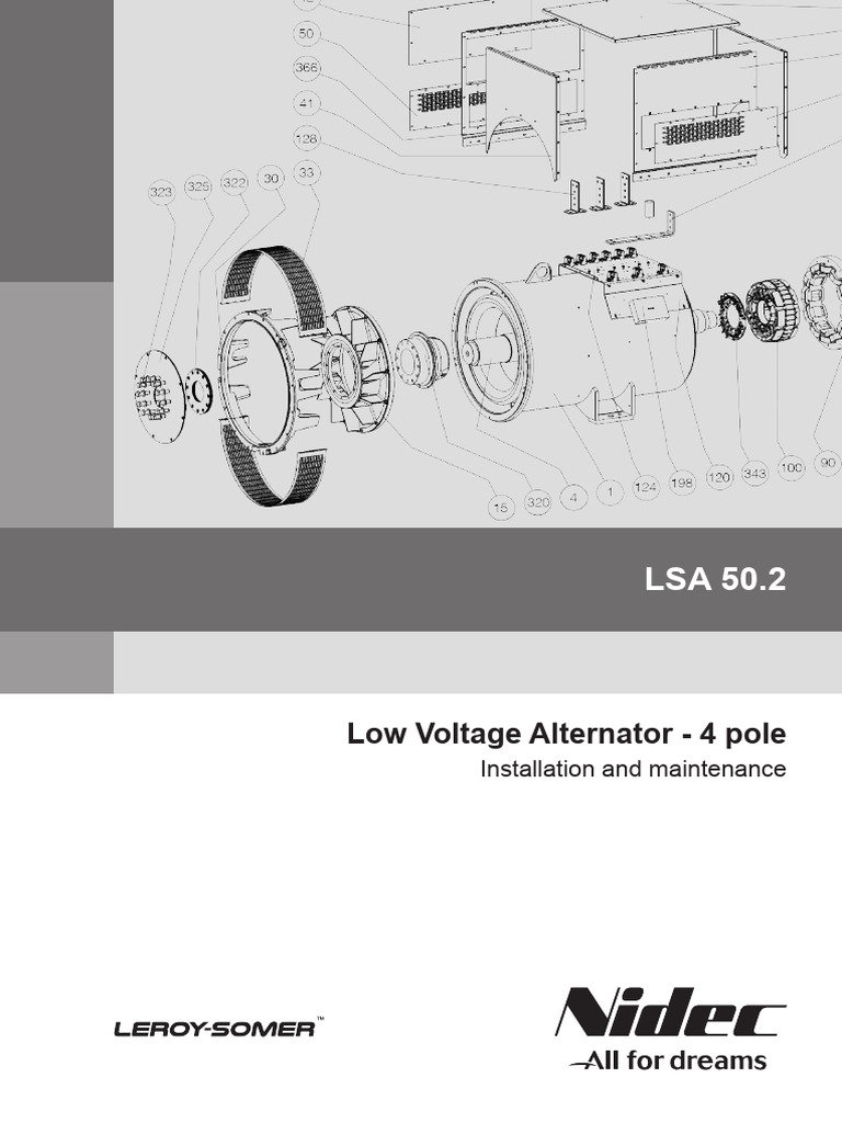 Manual Leroy Somer Generator Lsa 50 l8 | PDF | Electrical Engineering | Electricity