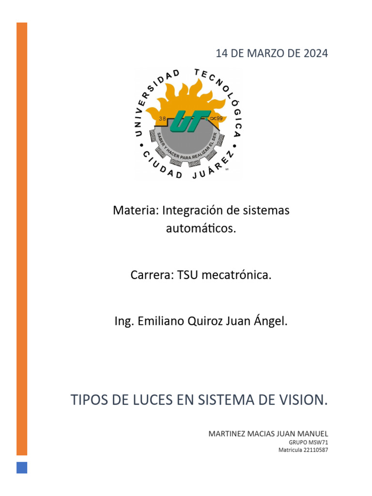 Tipos de luces | PDF | Cámara | Ligero