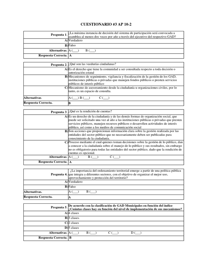 Cuestionario 3 Ap 10-2 | PDF | Investigación cuantitativa | Evaluación