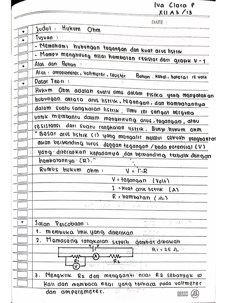 Lab Fisika Ohm | PDF