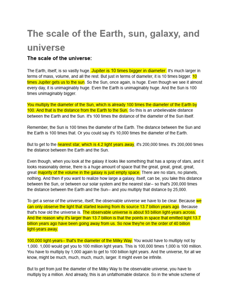 Scale of The Universe | PDF | Electromagnetic Spectrum | Redshift