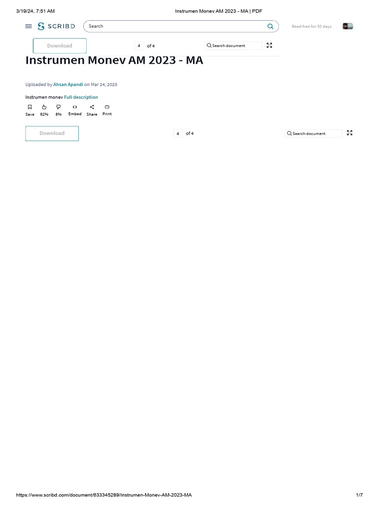 Instrumen Monev AM 2023 - MA _ PDF | PDF | Scribd | Web 2.0