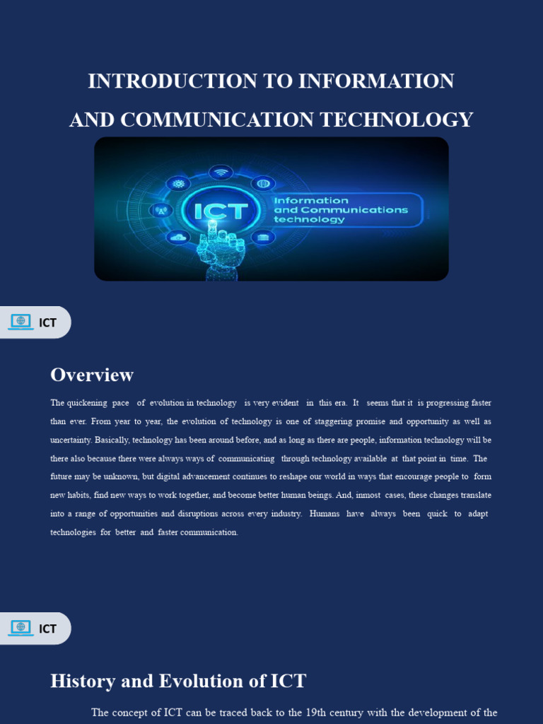 Introduction To - Information and Communication - Technology | PDF ...