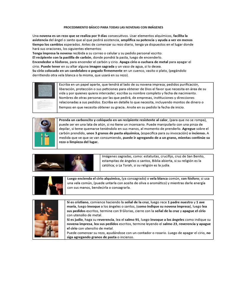 Guía para Realizar Novenas Efectivas | PDF | Oración | Vela