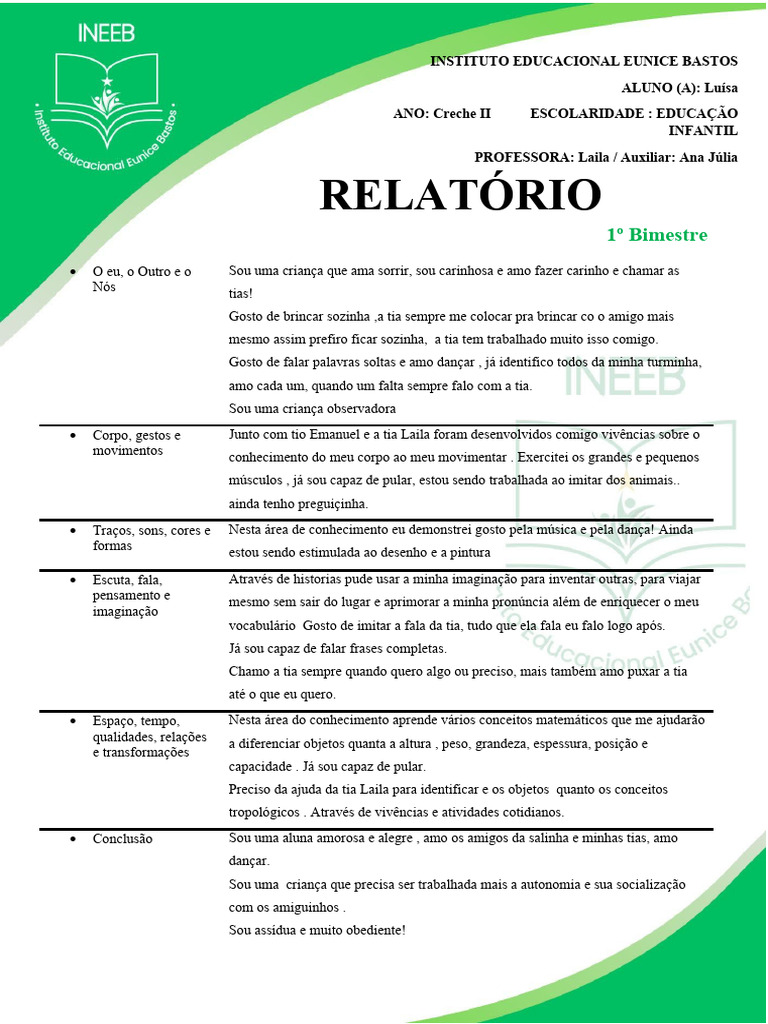 Relatã - Rio Da Luã - Sa | PDF