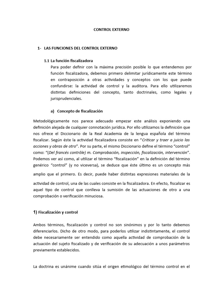 Control Externo Word | PDF | Auditoría | Contabilidad