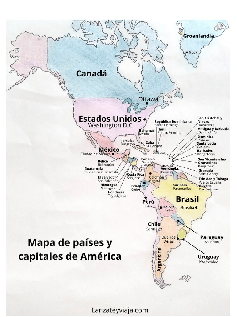 mapa de america | PDF