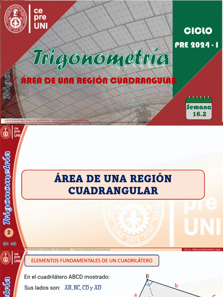 Fórmulas para el Área de Cuadriláteros | PDF | Geometría Elemental ...