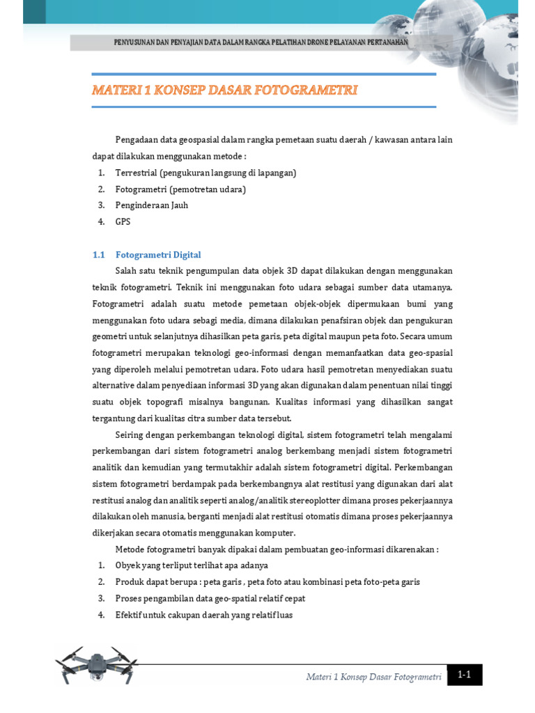 1 Pengenalan Fotogrametri | PDF