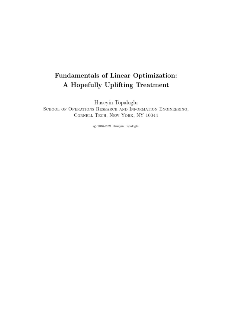 LP Book | PDF | Linear Programming | Mathematical Optimization