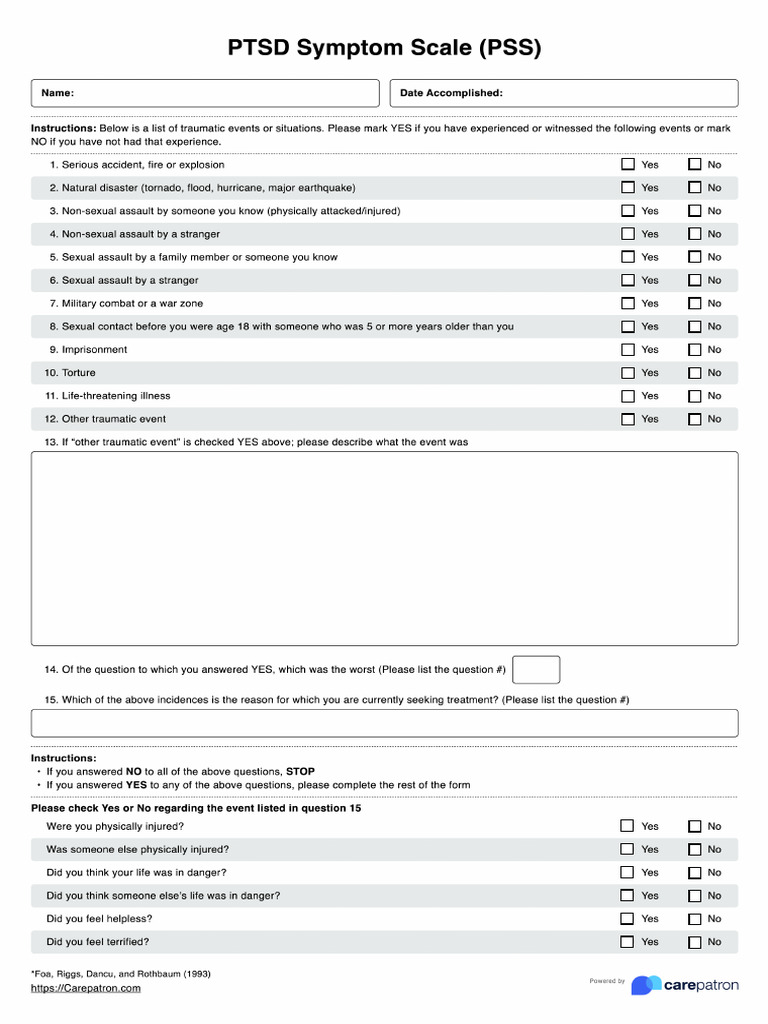 PTSD Symptom Scale | PDF