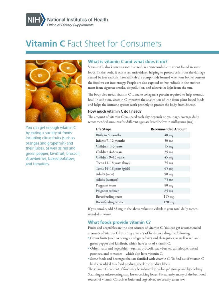 VitaminC Consumer | PDF | Vitamin C | Vitamin