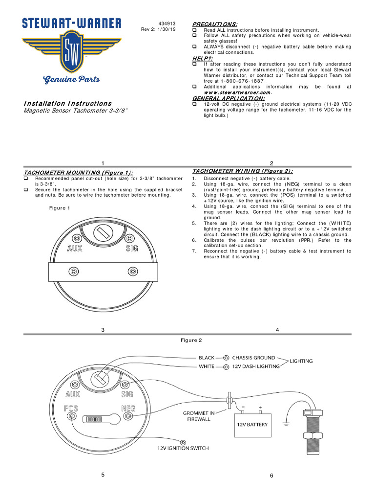 Magnetic Tachometer Installation Guide | PDF | Electromagnetism ...