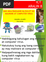 Lesson 2 Epp 4 Aralin 8 Mga Panganib Na Dulot NG Malware at Computer Virus | PDF