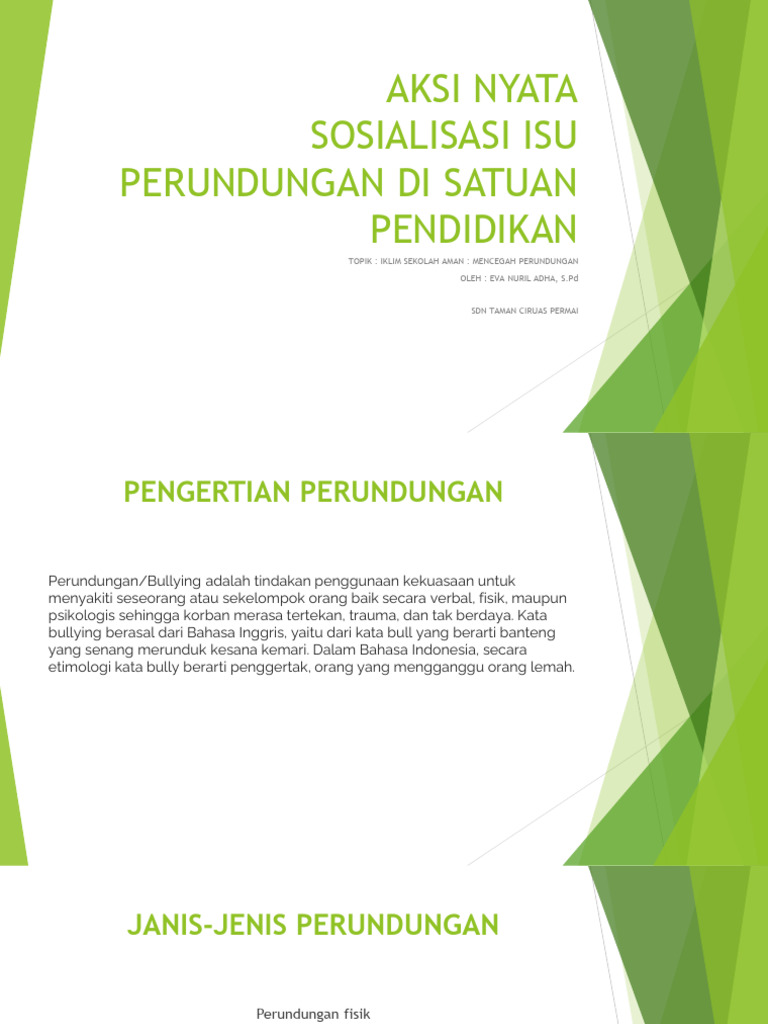 Aksi Nyata Isu Perundungan Di Satuan Pendidikan | PDF