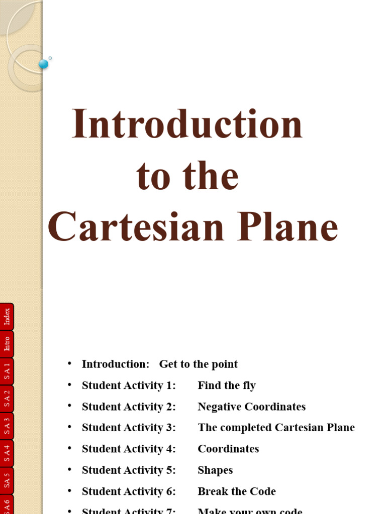 Introduction to the Cartesian Plane | PDF | Cartesian Coordinate System ...