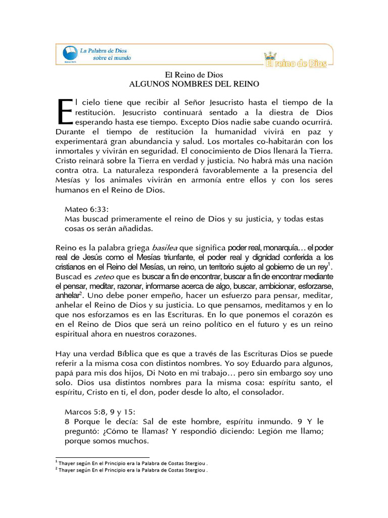 Mateo 6 - 33 - Mas Buscad Primeramente El Reino de Dios y Su Justicia ...