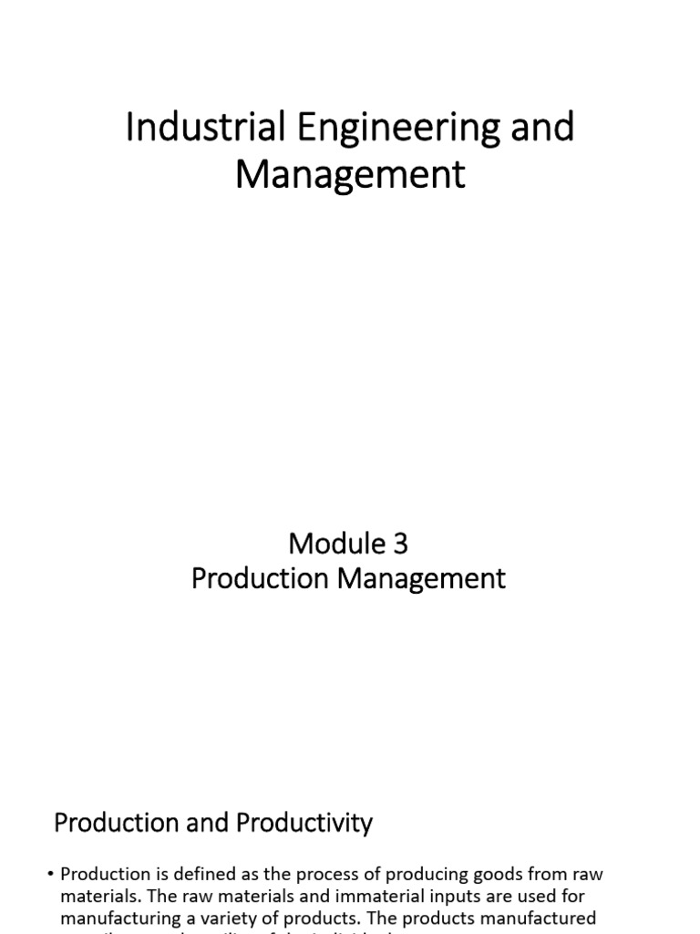 IEM-Module 3 | PDF | Factors Of Production | Routing