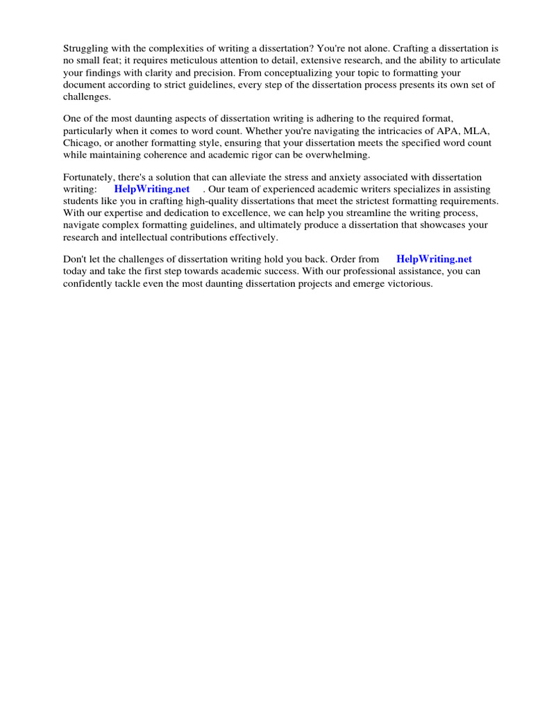 Dissertation Format Word | Download Free PDF | Thesis | Essays