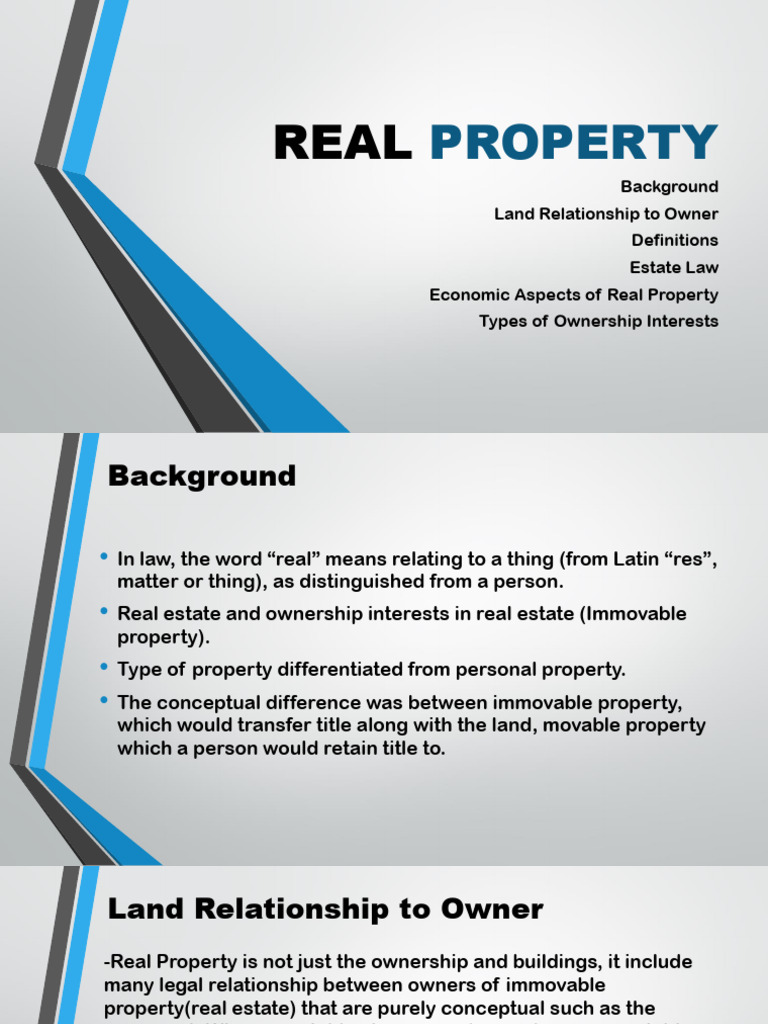 Real Property | PDF | Real Property | Leasehold Estate