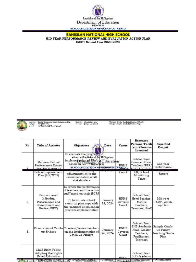 ACTION-PLAN-FOR-INSET2024 | PDF