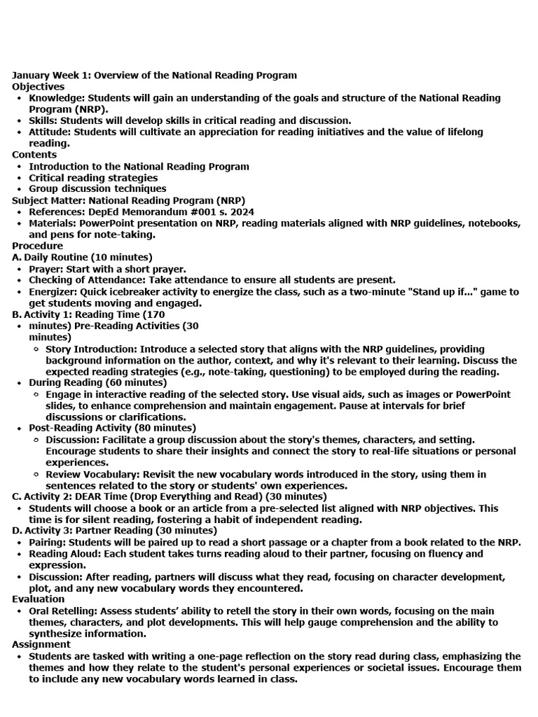 G9 Cuflp NRP | PDF | Multimedia | Reading Comprehension