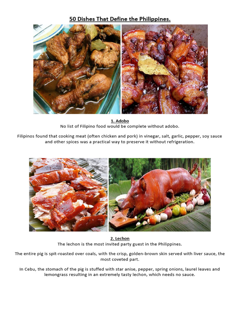 50 Dishes That Define The Philippines | PDF | Southeast Asian Cuisine ...