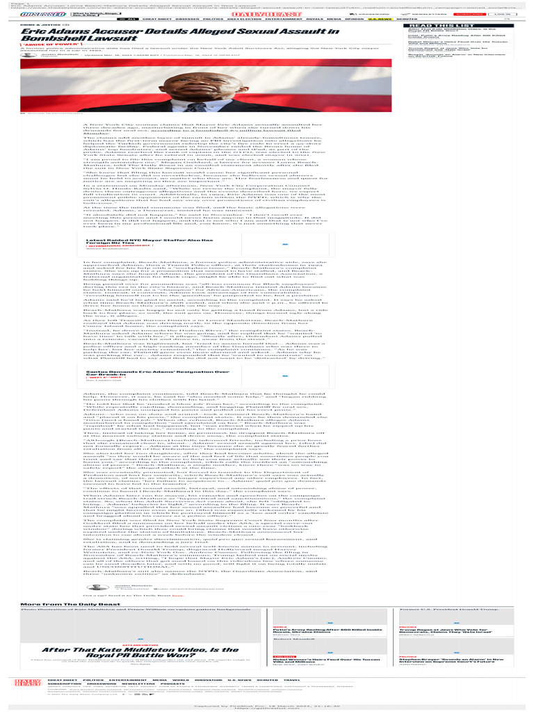 Eric Adams Accuser Lorna Beach-Mathura Details Alleged Sexual Assault ...