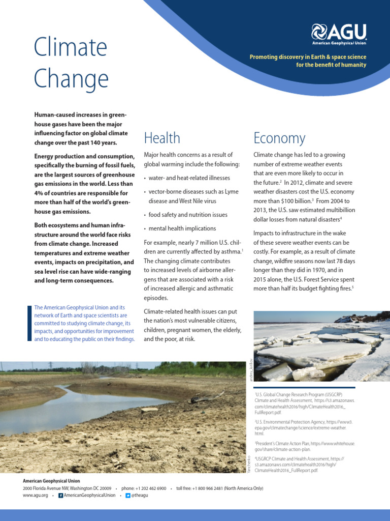016 3783 Climate Change Fact Sheet | PDF | Climate Change | Climate