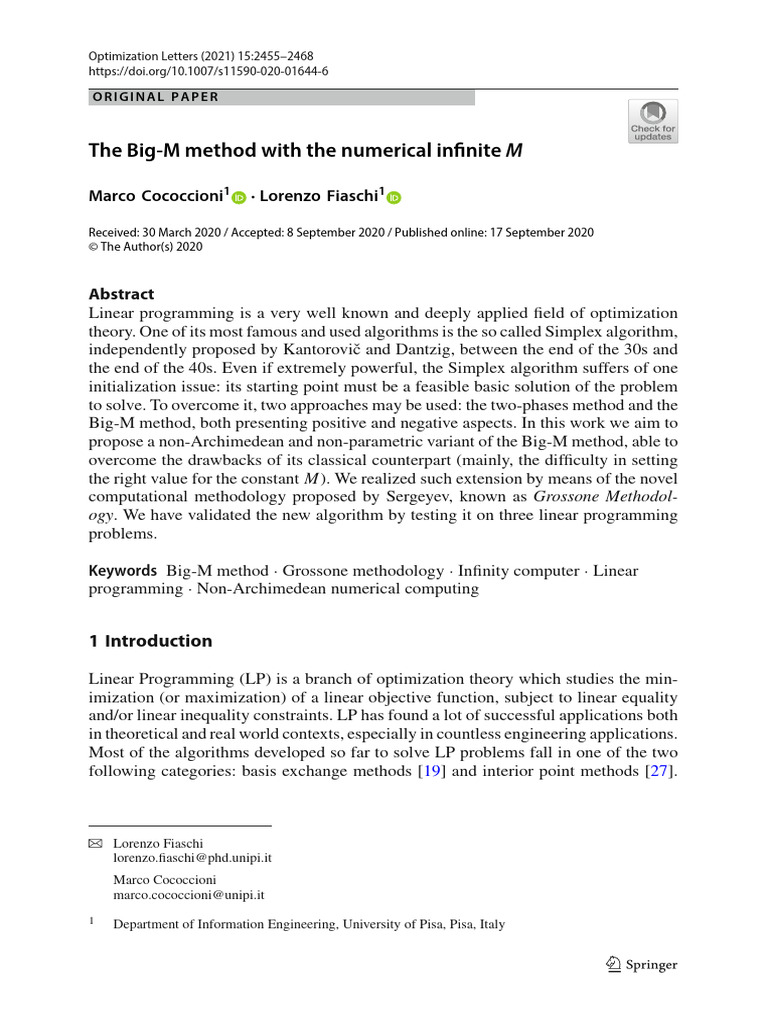 Smplix methods | PDF | Linear Programming | Mathematical Optimization