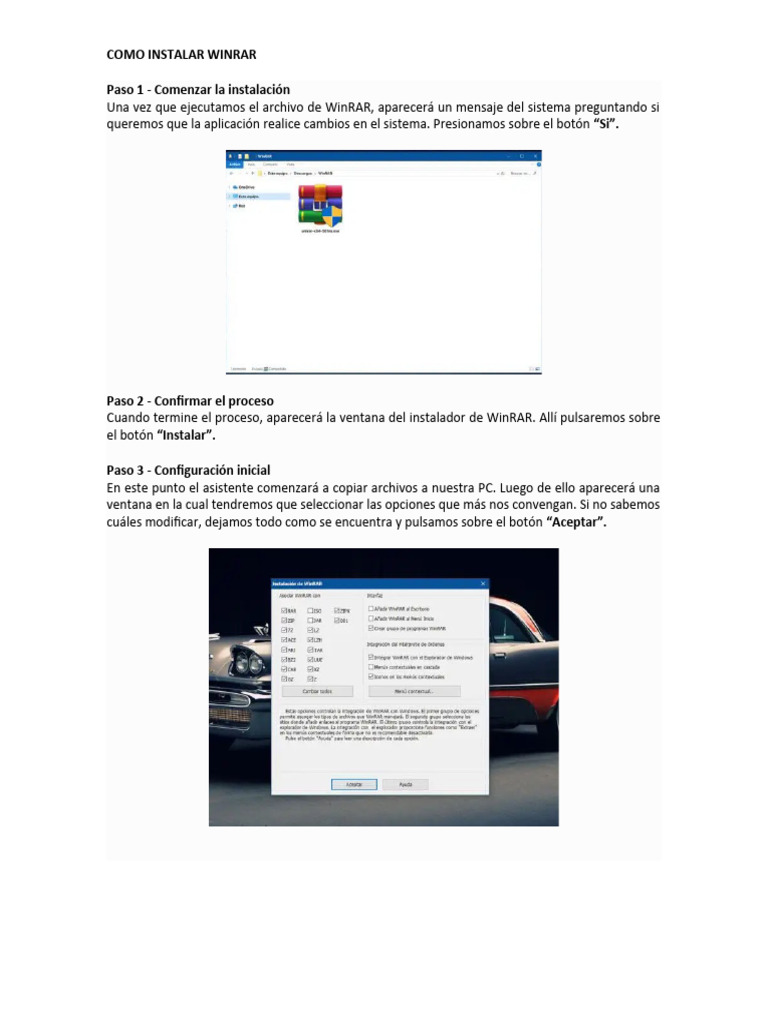 Guía: Instalar WinRAR y VLC | PDF | Ventana (informática) | Archivo de computadora