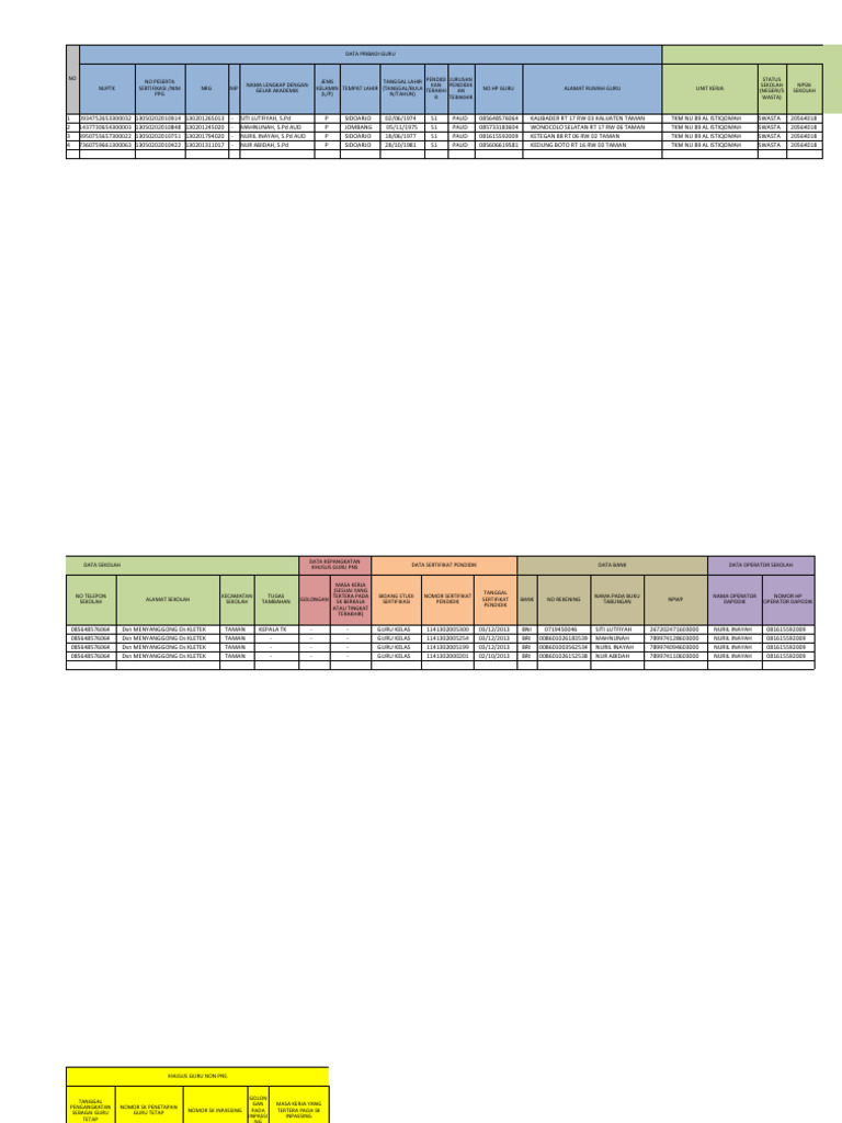 Pendataan TPG 2024 | PDF