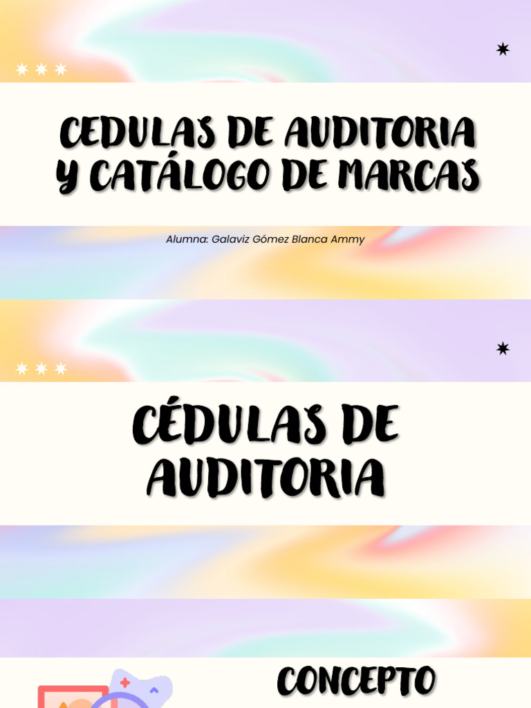 Catálogo de Cédulas de Auditoría | PDF | Auditoría | Contralor