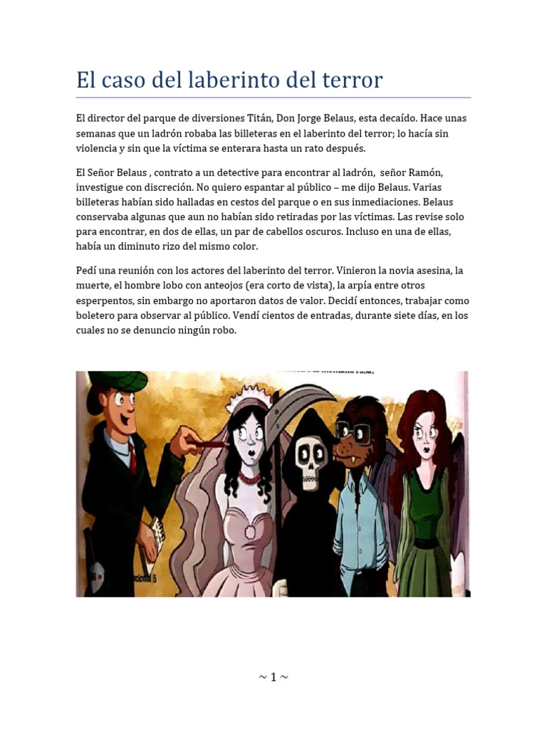 El caso del laberinto del terror | PDF