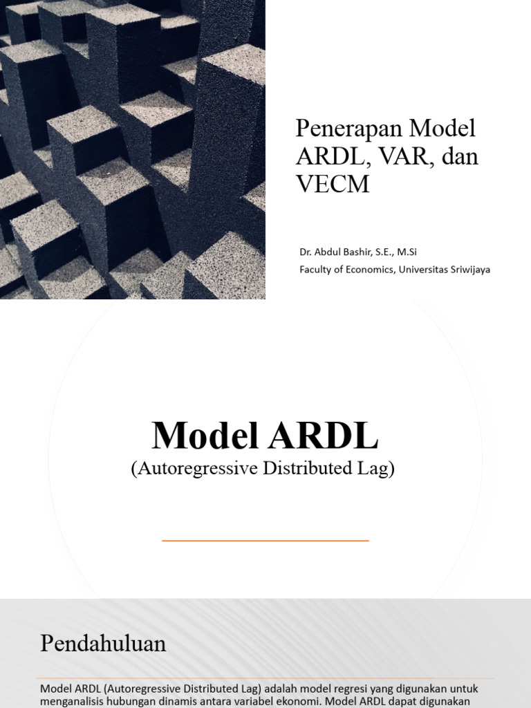 Penerapan Model ARDL, VAR, Dan VECM | PDF