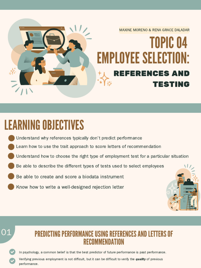 04 Employee Selection References and Testing | PDF | Psychology ...