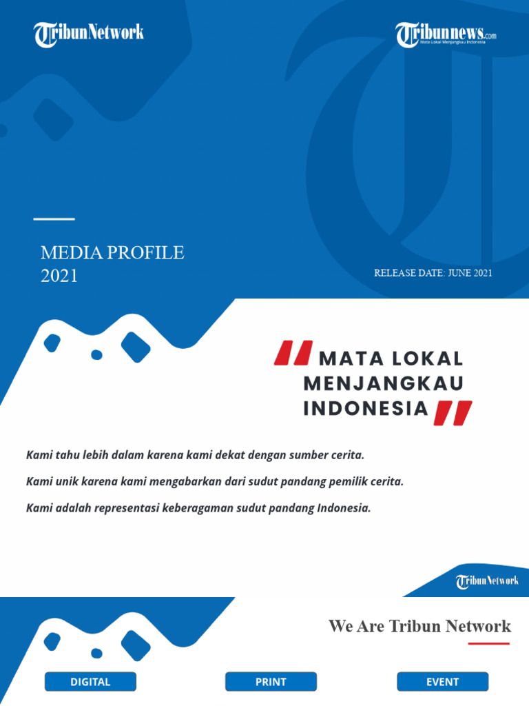 Tribun Network Media Profile 2021 | PDF | Social Media | Popular Culture & Media Studies