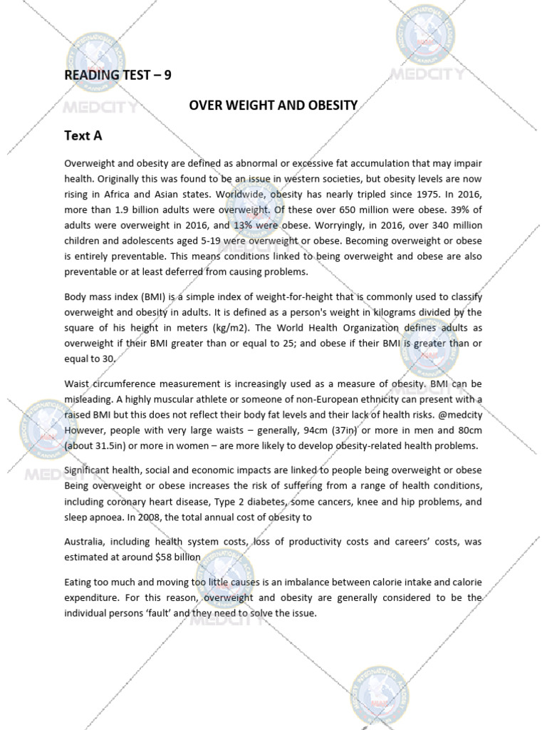 Overweight and Obesity | PDF | Obesity | Gene Therapy