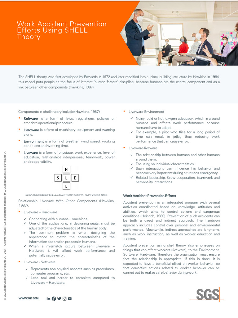 Work Accident Prevention Efforts Using SHELL Theory | PDF | Human ...