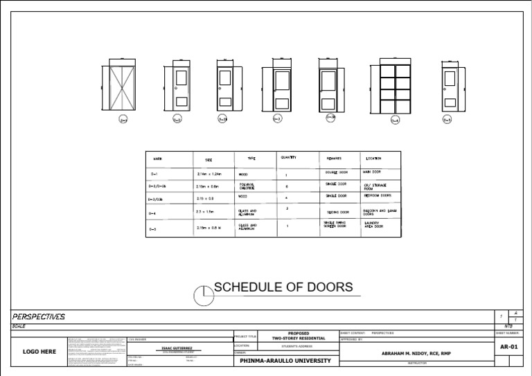 Schedule of Door | PDF | Property Law | Civil Law (Common Law)