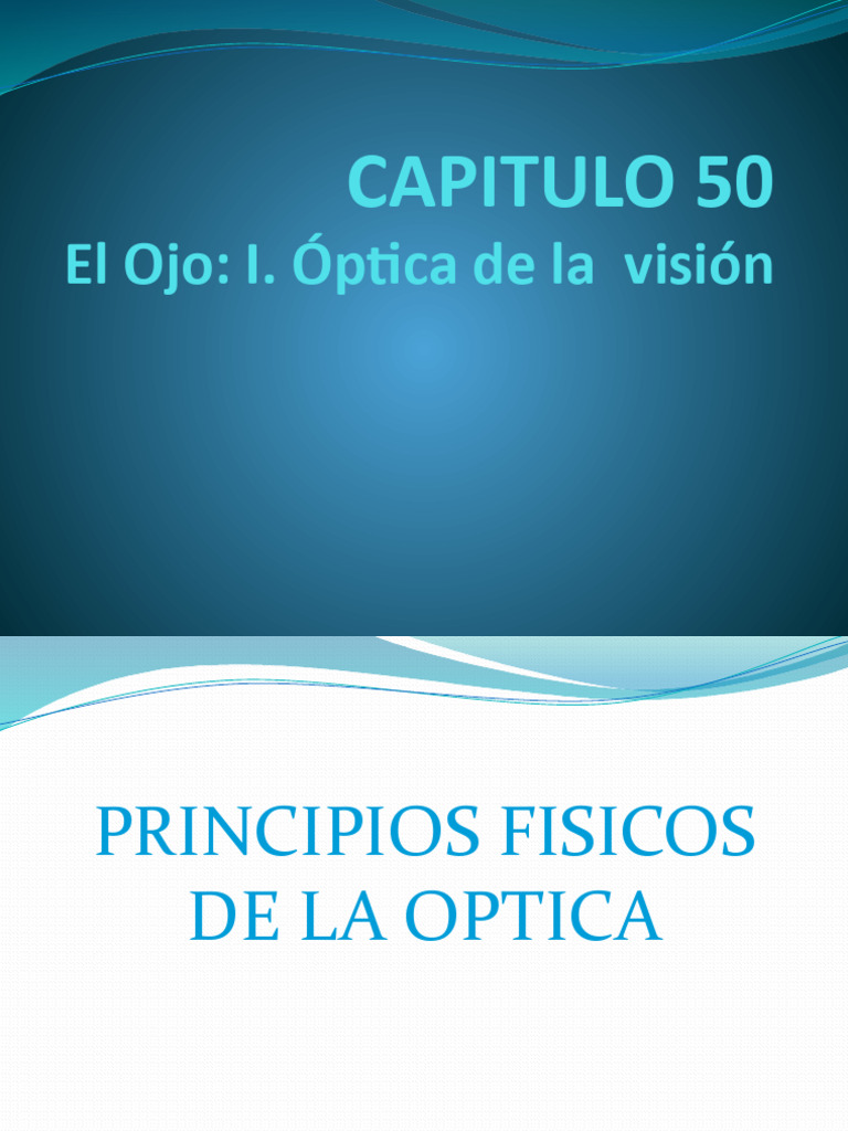 OPTICA DE LA VISION Cap. 50 | PDF | Ojo humano | Percepción visual