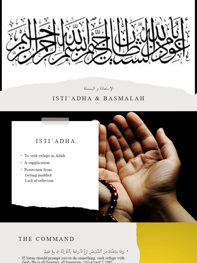 Istiadha and Basmallah | PDF | Surah | Semitic Words And Phrases