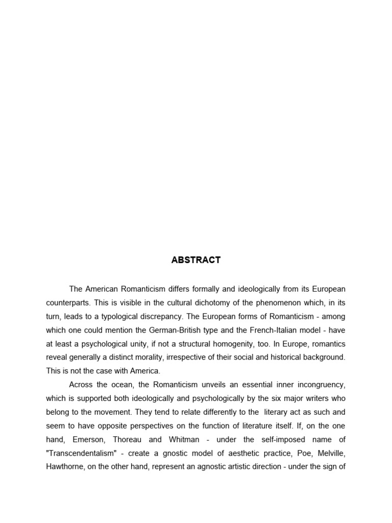 Transcendentalism CLC | PDF | Transcendentalism | Romanticism