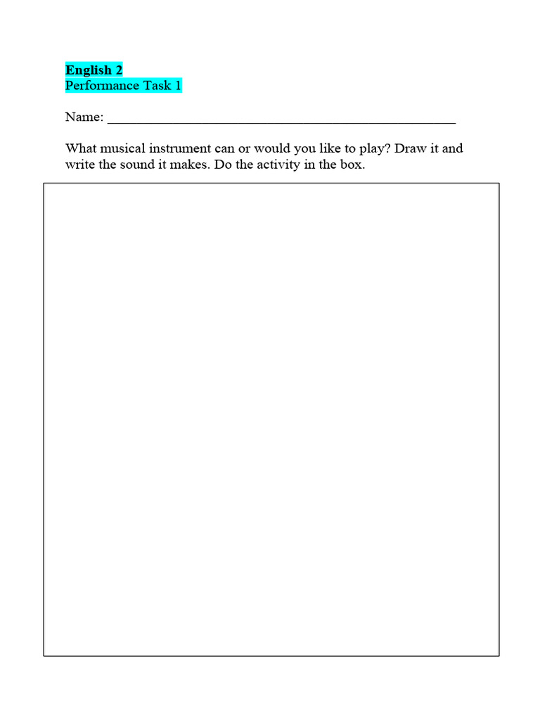 Performance Task | PDF | Linguistics