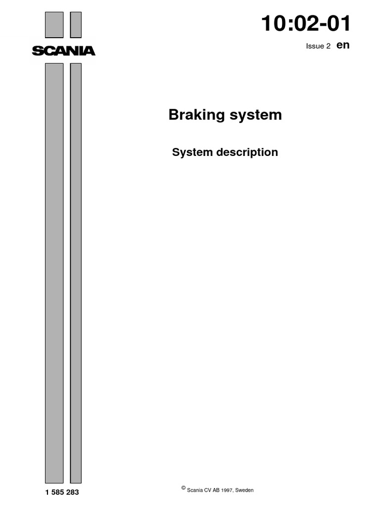 Brake System, System Discription SCANIA | PDF | Anti Lock Braking ...