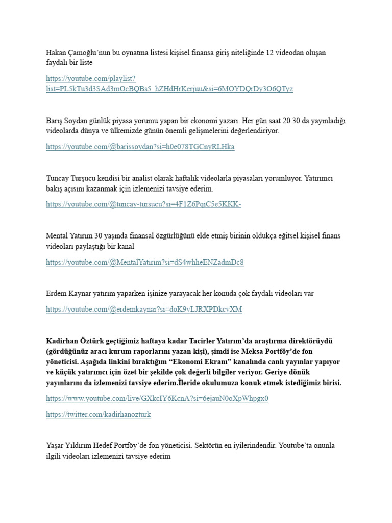 Yatırıma Başlarken (Turkish) | PDF